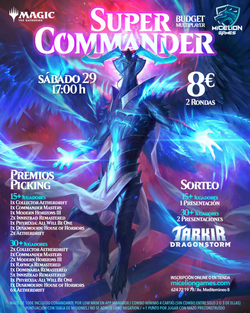 Inscripción SUPER COMMANDER | Micelion Games