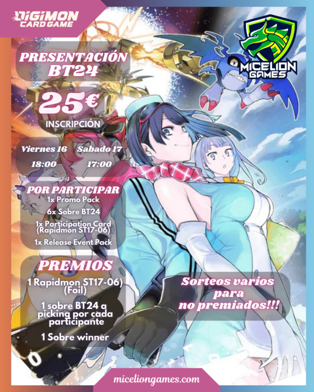 DIGIMON PRESENTACIONES BT24 TIME STRANGER | Micelion Games